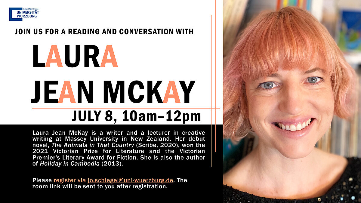Lesung/Diskussion mit der neuseeländischen Autorin Laura Jean McKay ...